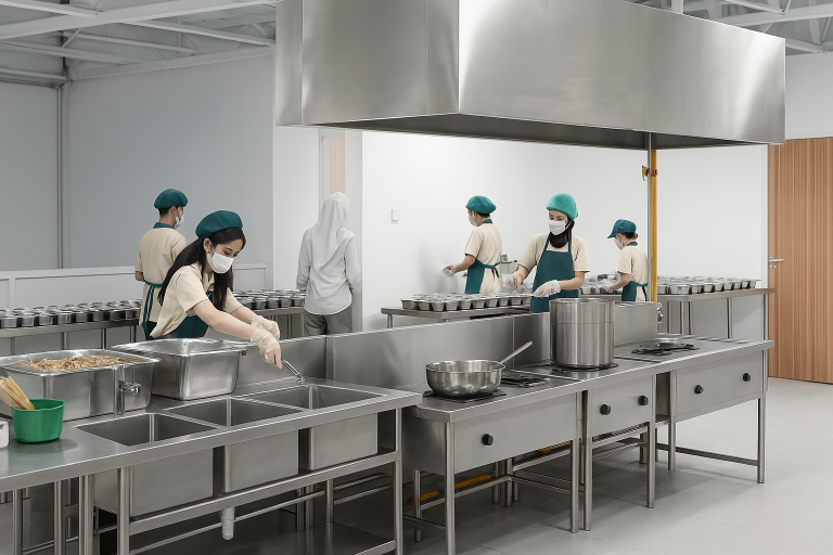 Denah, Ukuran, Layout Desain dan Standar Spesifikasi Bangunan Dapur ...